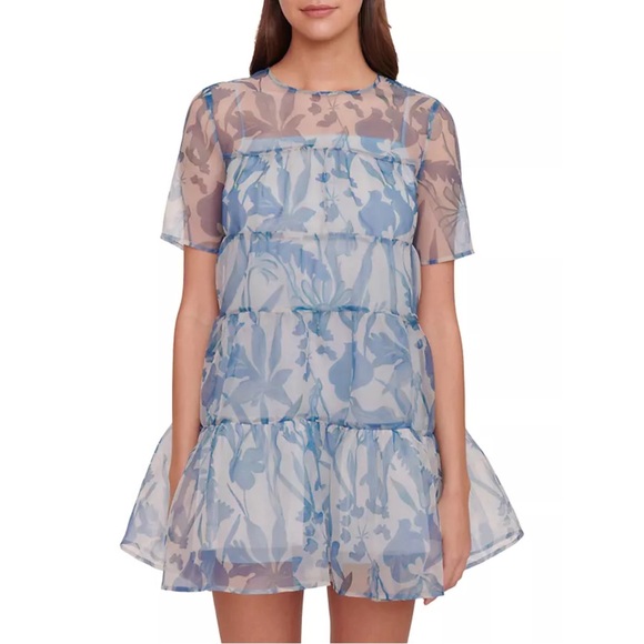 STAUD | Dresses | Staud Mini Hyacinth Dress In Wildflower | Poshmark